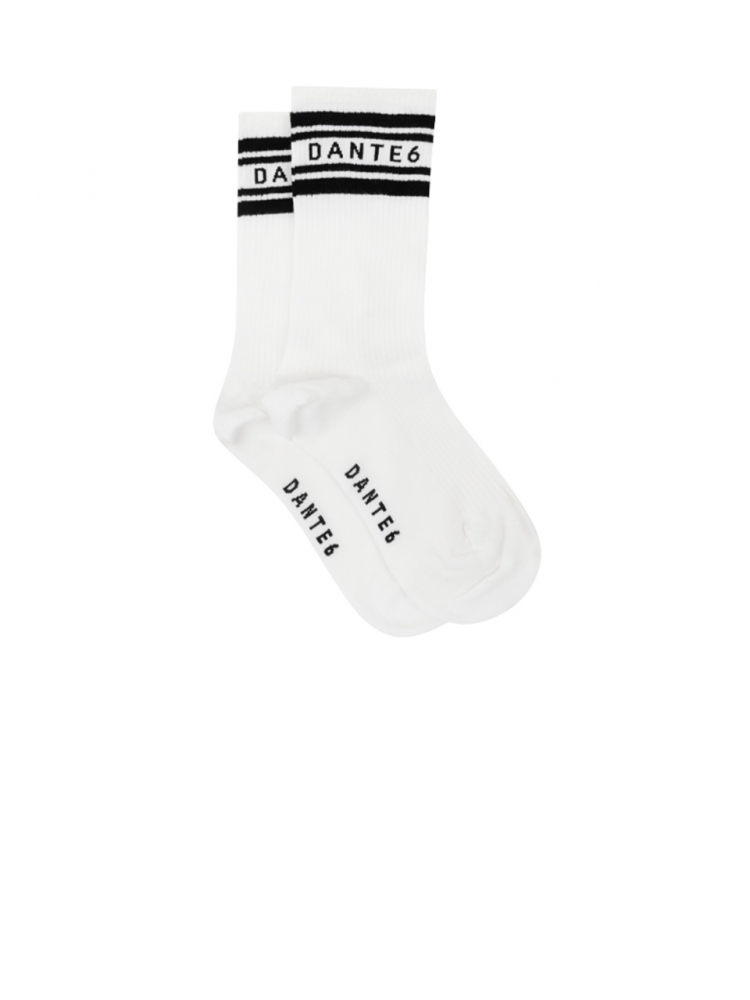 Dante6 logo socks Caleb white/black - Studio Chapeaux